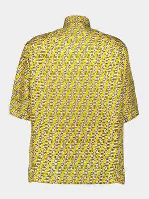 Fendi Ff Labyrinth Silk Shirt - Yellow