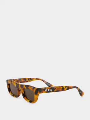 Gucci Rectangular Frame Sunglasses - Brown
