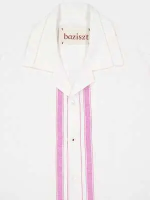 BAZISZT White And Strike Shirt - Pink