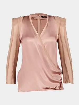 Balmain Shoulder-pad Blouse - Pink