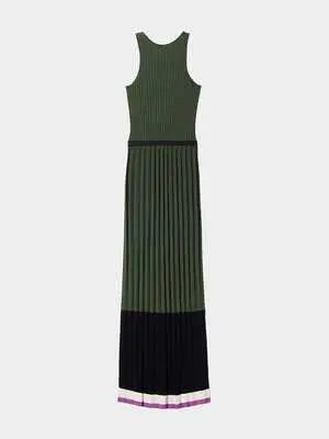 La DoubleJ Knit Plissé Racer-back Dress