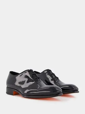 Santoni Leather Oxford Shoes - Black