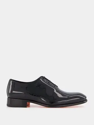 Santoni Leather Oxford Shoes - Black