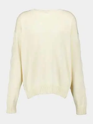 Off-White Diagonal Stripe Jumper - Cream