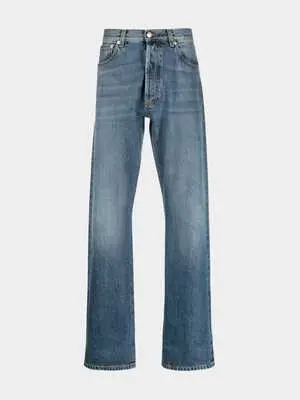 Alexander McQueen Turn-up Straight Jeans - Blue