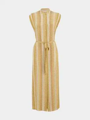 Zeus+dione Regatta Silk Shirt Dress - Orange