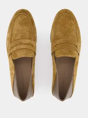 Manolo Blahnik Suede Penny Loafers - Brown