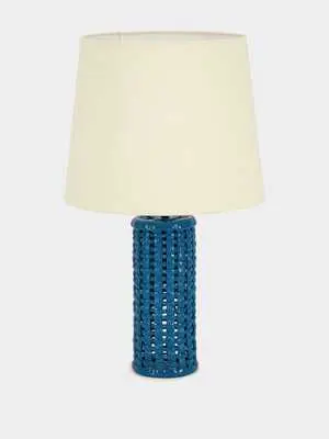 HOUSE OF CAPRICORN Cesta Ceramic Lamp Base - Blue