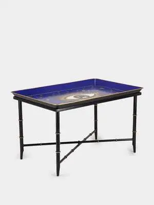 LES-OTTOMANS Handpainted Eye Iron Coffee Table