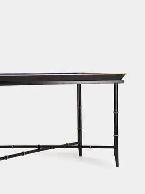 LES-OTTOMANS Handpainted Eye Iron Coffee Table