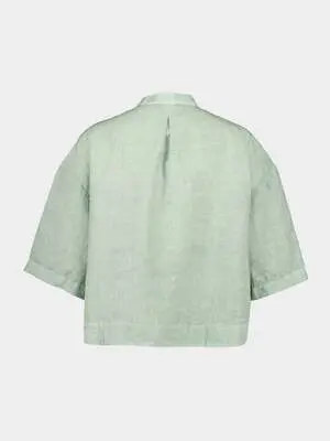 120% Lino Cropped Linen Shirt