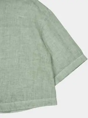 120% Lino Cropped Linen Shirt