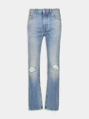 Palm Angels Distressed Monogram Straight-leg Jeans
