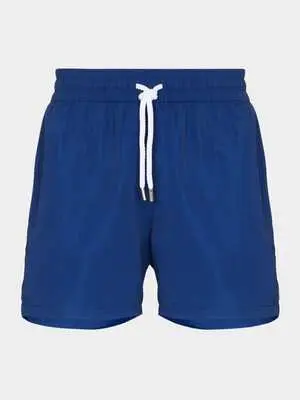 Frescobol Carioca Cotton-blend Sport Cut Swim Shorts - Blue