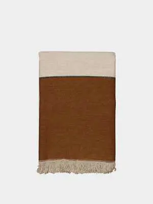 Libeco Gus Linen-wool Throw - Brown