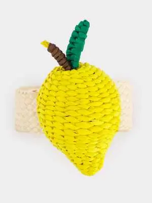 Coro Cora Lemon Napkin Ring - Yellow