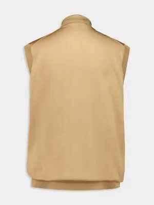 Prada Sleeveless Silk Knit Polo Shirt