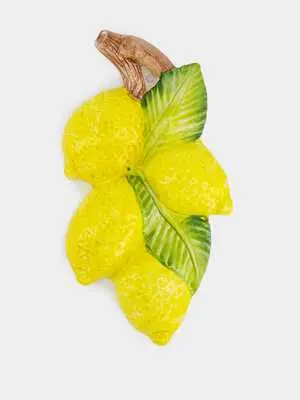 LES-OTTOMANS Ceramic Lemons Figurine - Yellow