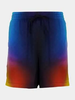 Casablanca Gradient Silk Shorts Multicolour