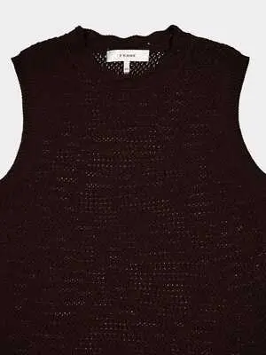 FRAME Sleeveless Knitted Maxi Dress - Brown