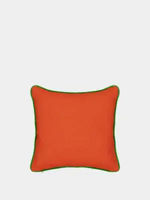 LES-OTTOMANS Tropical Lemons Cushion - Orange