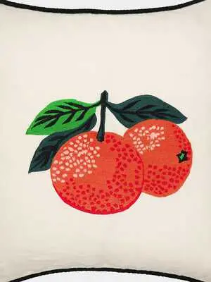 LES-OTTOMANS Tropical Oranges Cushion - Multicolour