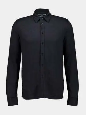 Majestic Filatures Linen Long-sleeved Shirt - Black