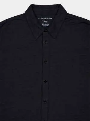 Majestic Filatures Linen Long-sleeved Shirt - Black