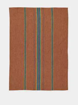 Libeco Ontario Stripe Guest Towel - Orange