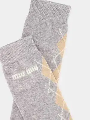 Miu Miu Wool Cashmere Blend Knee High Socks
