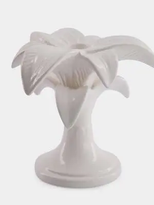 LES-OTTOMANS Small Sugar Cane Ceramic Candleholder
