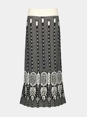 Johanna Ortiz Energy Matrix Midi Skirt - Black