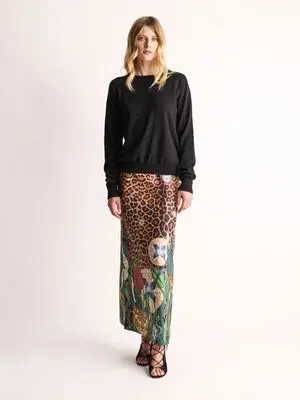 PAULA Dianela Tap Shoe Cashmere Blouse - Black