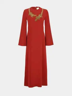 PAULA Enoki Burnt Henna Midi Dress