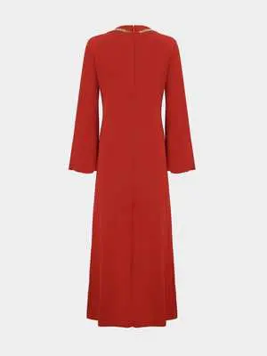 PAULA Enoki Burnt Henna Midi Dress