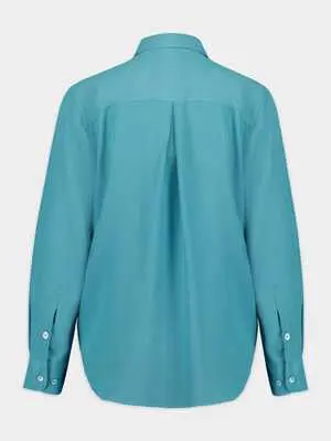 PAULA Brittany Silk Shirt - Blue
