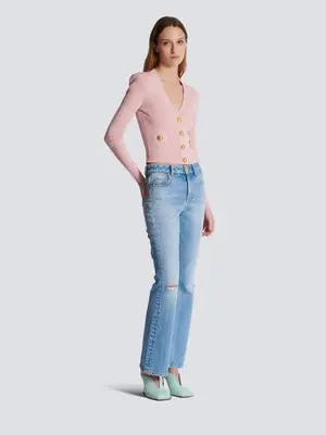 Balmain Flared Denim Jeans - Blue