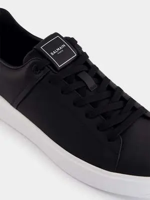 Balmain B-court Leather Sneakers - Black