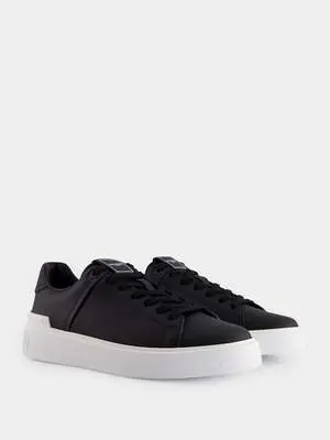 Balmain B-court Leather Sneakers - Black