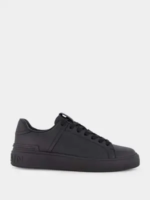 Balmain B-court Leather Sneakers - Black