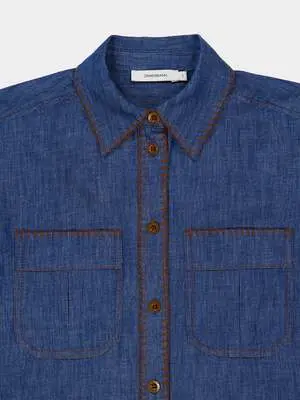 Zimmermann Railway Ascension Oversized Denim Shirt