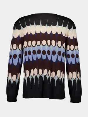 Commas Jacquard Crewneck Sweater - Multicolour