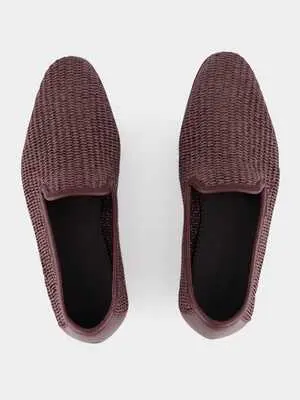 Manolo Blahnik Mario Raffia Loafers - Brown