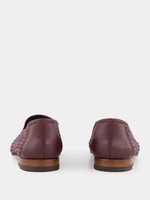 Manolo Blahnik Mario Raffia Loafers - Brown