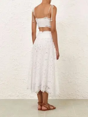 Zimmermann Ottie Embroidered Bodice - White