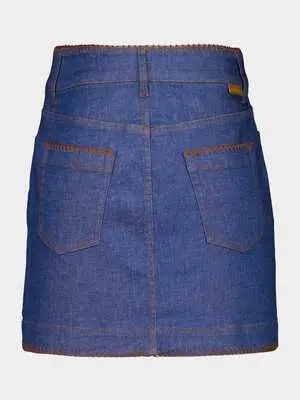 Zimmermann Railway Ascension Mini Denim Skirt - Blue