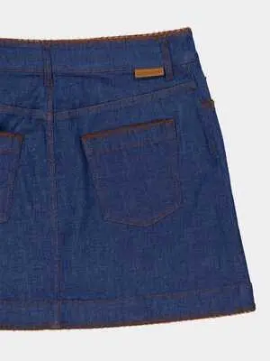 Zimmermann Railway Ascension Mini Denim Skirt - Blue