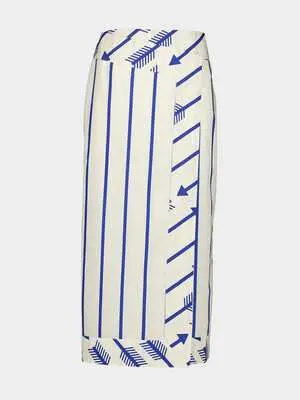 Johanna Ortiz Mar De Cortes Midi Skirt - Blue