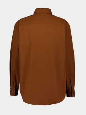 Off-White Tobacco Embroidered Shirt