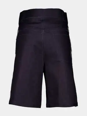Marni Stretch Denim Trompe L'oeil Bermuda Shorts - Blue